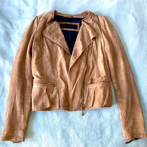 Zara | Jackets & Coats | Zara Basic Goat Leather Jacket | Poshmark